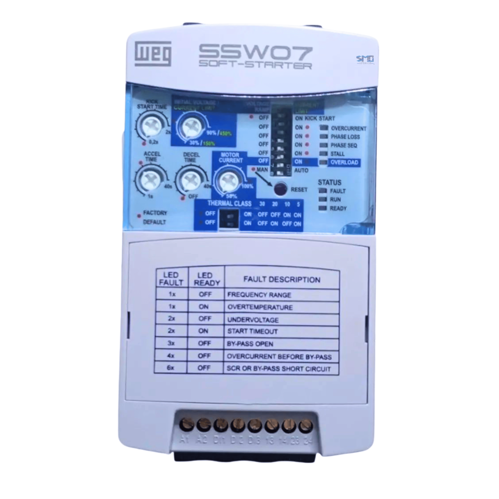 Soft Starter Ssw07 24a weg ssw070024t5sz nova com garantia | SMO Automação
